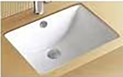 Rectangle Under-mount Undercounter Basin Bathroom Sink Gloss White Cer ...