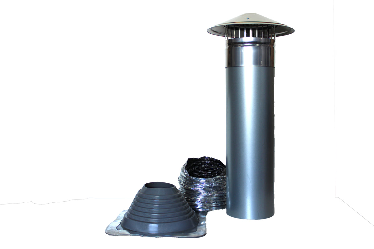 170mm Metal Roof Cowl Vent Kit with Flashing and Duct - VKMR170 – Smart ...